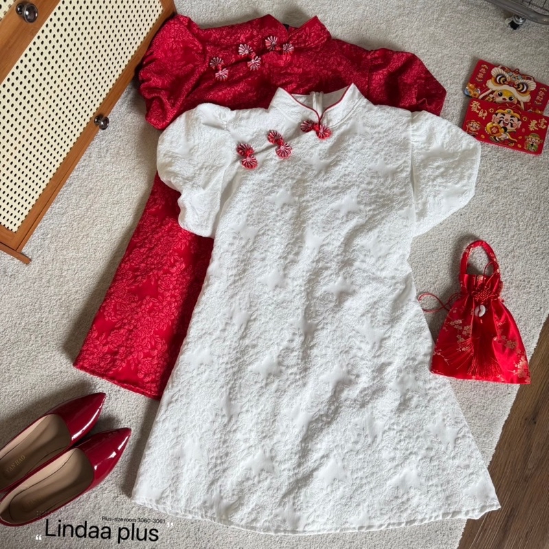 / LD/Cheongsam Dress Plump Girl Embossed Fabric Beautiful Shape Large ...