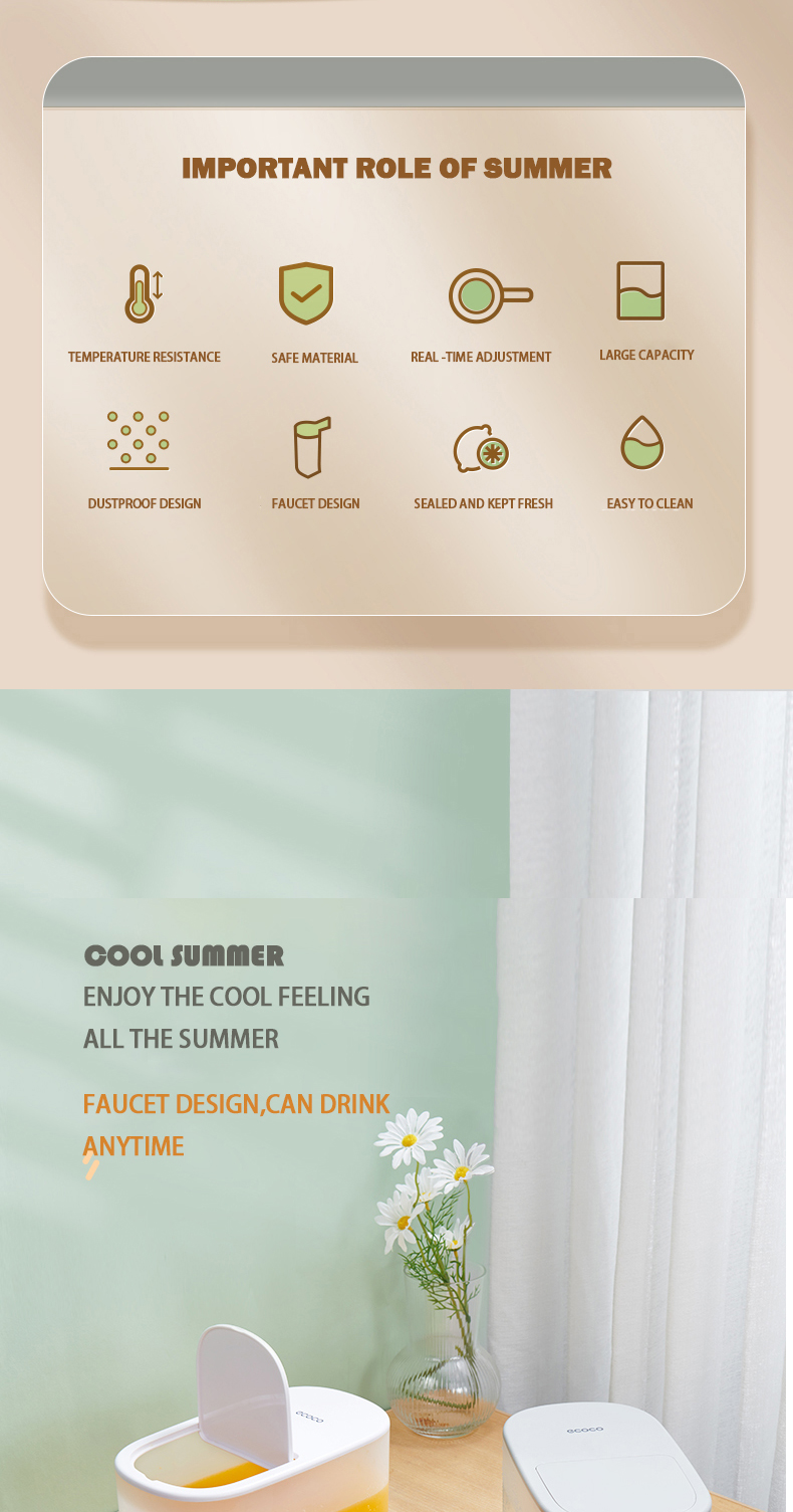 ECOCO 4L Water Cooler Drinking Bucket Premium Material With Tap E2212 | Shopee Malaysia