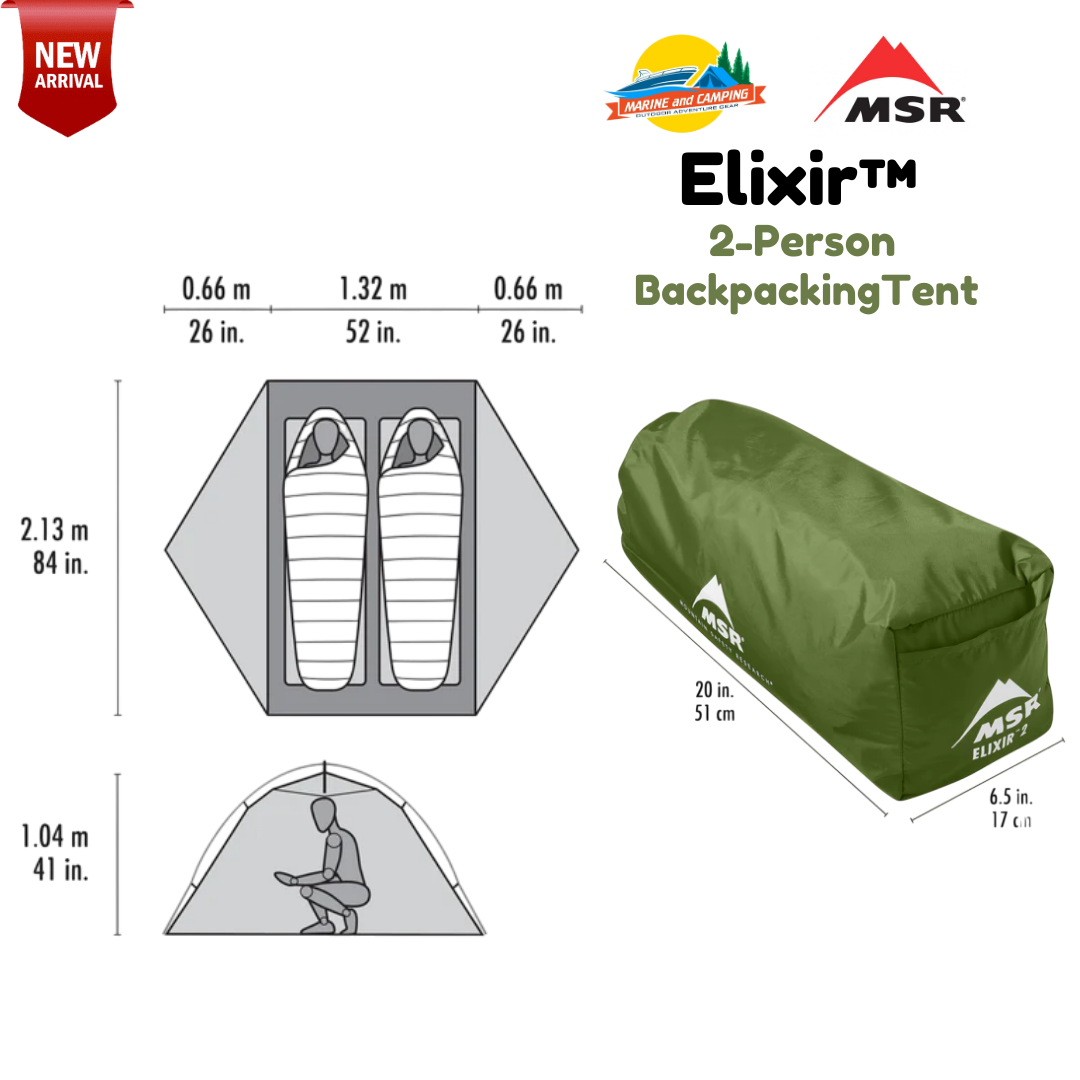 MSR Elixir 2-Person Backpacking Tent V3 New Generation Hiking 2025 ...