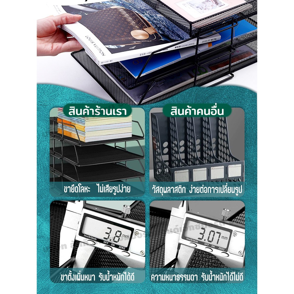 Desktop File Rack A3/A4 Shelf 1-7 Storage Space Multi-Layer Table ...