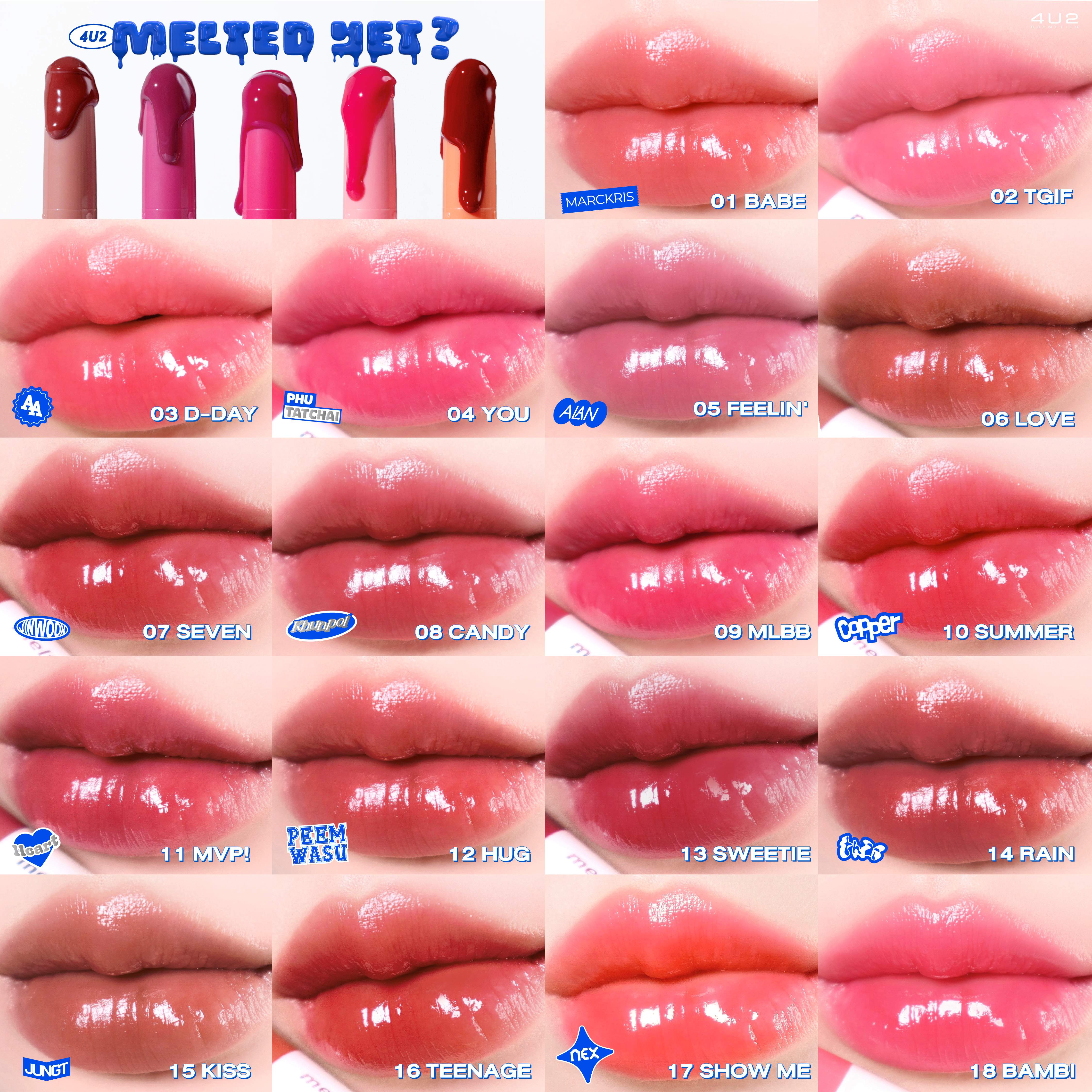 Lip Balm 4U2 MELTED YET-Glossy BUS Stein Melt 4U2 Lipstick Waterproof ...