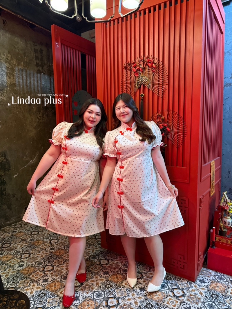 /LD/ Cheongsam Dress Plump Girl Cherry Pattern Very Cute Large Size ...