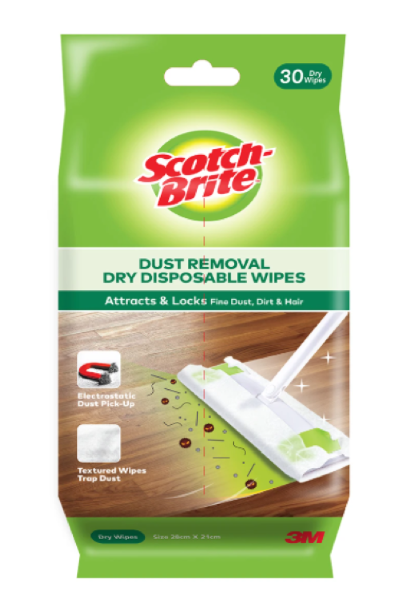3M Scotch-Brite Disposable Electrostatic Dust Removal Dry Cloth (30 ...