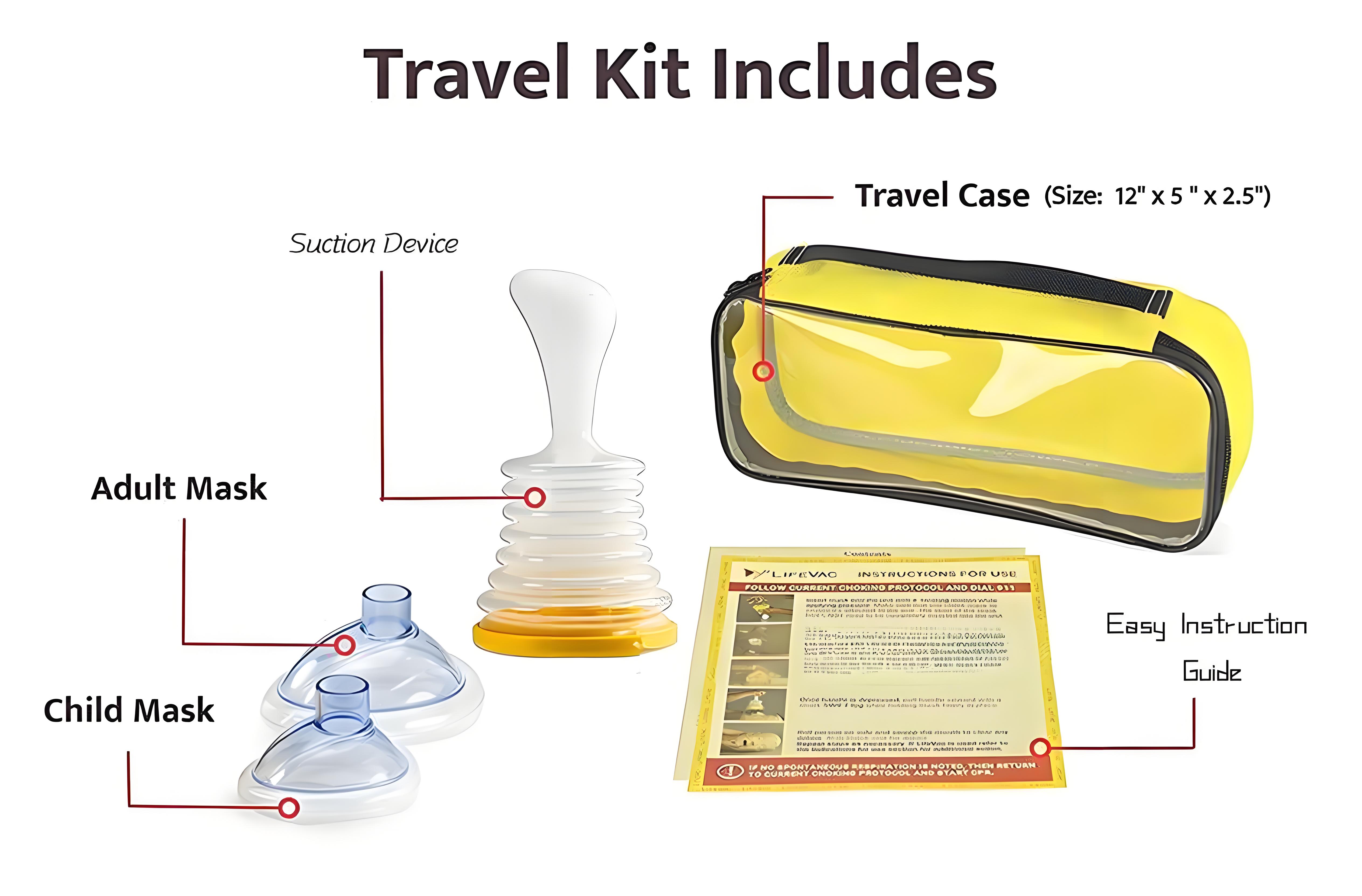 Lifevac Home Kit Heimlich USA Food Choking Aid Free! Portable Bag ...
