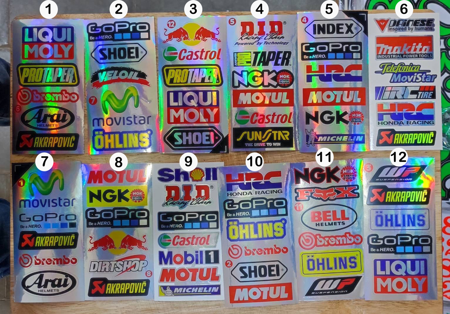 Scale 7 Cm.helmet Sticker Laser Hologram Waterproof Motorcycle Helmet ...