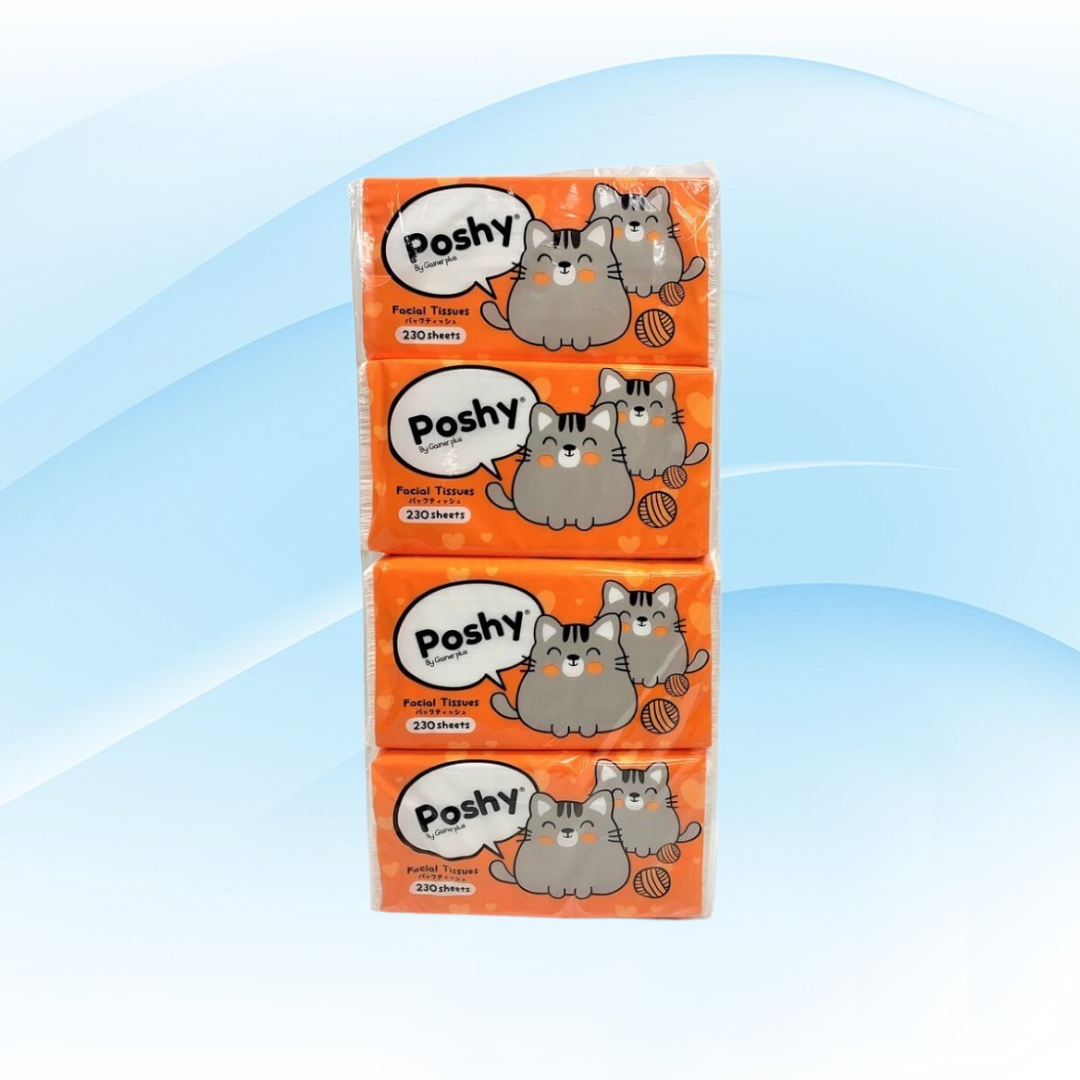 Poshy 240 Sheets Carton Of 12 Packs 48 Facial Tissues. | Shopee Malaysia