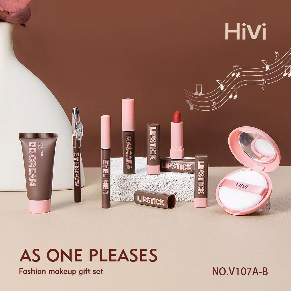 {Set} HIVI 6IN1 Fashion Makeup Gift Set Cosmetic Easy To Use Give A Natural Look no.V107A-B ...