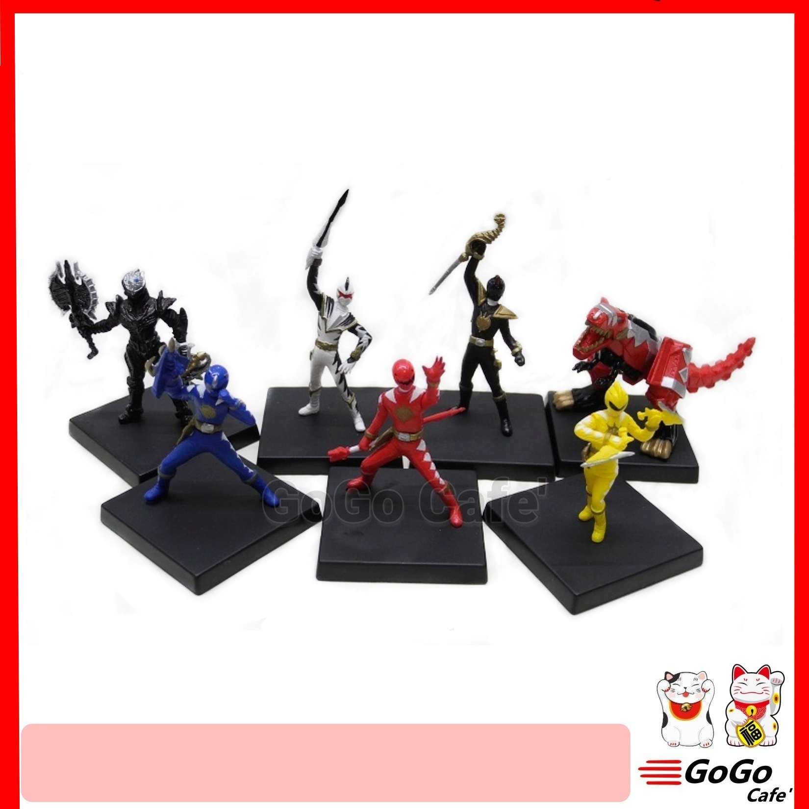 Baku Sentai Abaranger Mini Figure Set 7 Piece Model Aba Ranger Movement ...