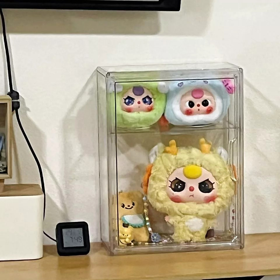 Labubu Model Display Shelf Box Cabinet Clear Acrylic Storage Wall ...