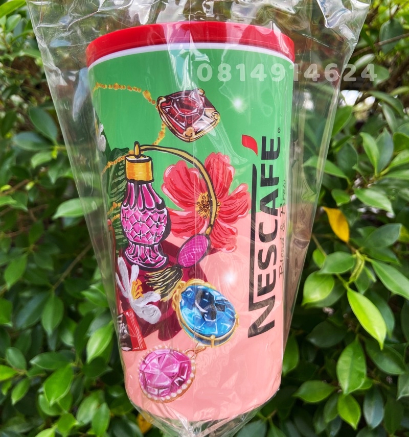 Nescafe Tumbler Colorful For Hot And Cold Drink Very Beautiful Pattern ...