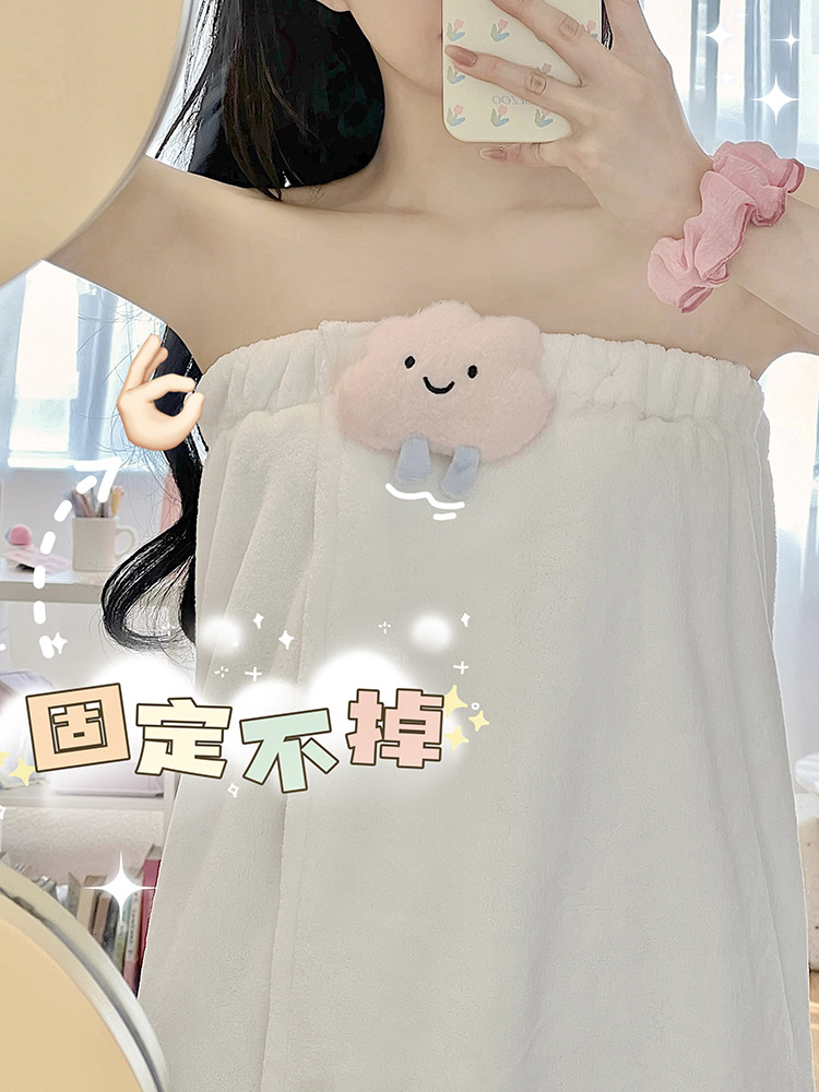 3-Piece Cute Towel Set For Woman Quickly Absorb Water Can Be Worn As A ...