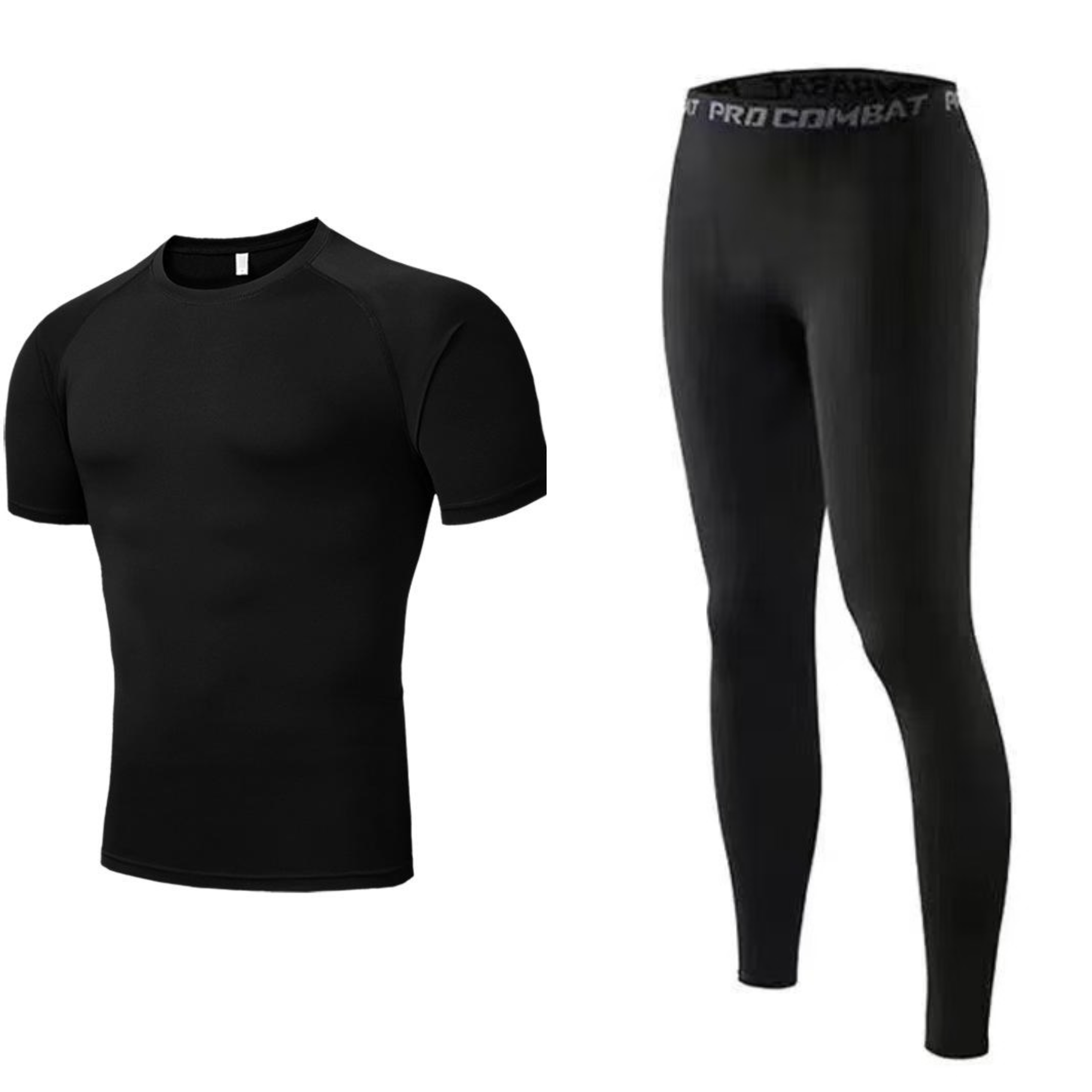 PRO COMBAT Compression Shirt + Pants Two-Piece Sportswear | Shopee Malaysia