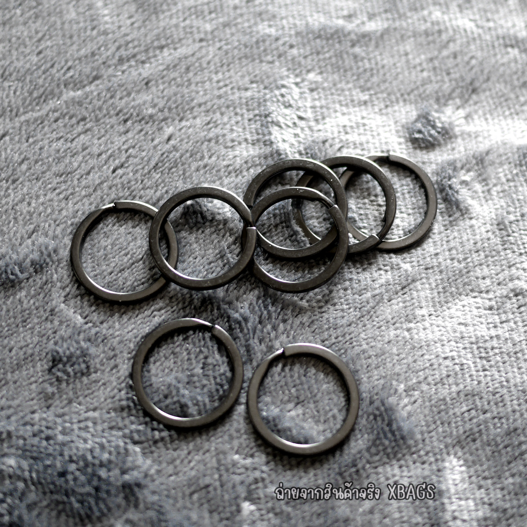 Key Ring Loop Good Hook Flat Style Glossy Black Silver Width 2.5 Cm ...