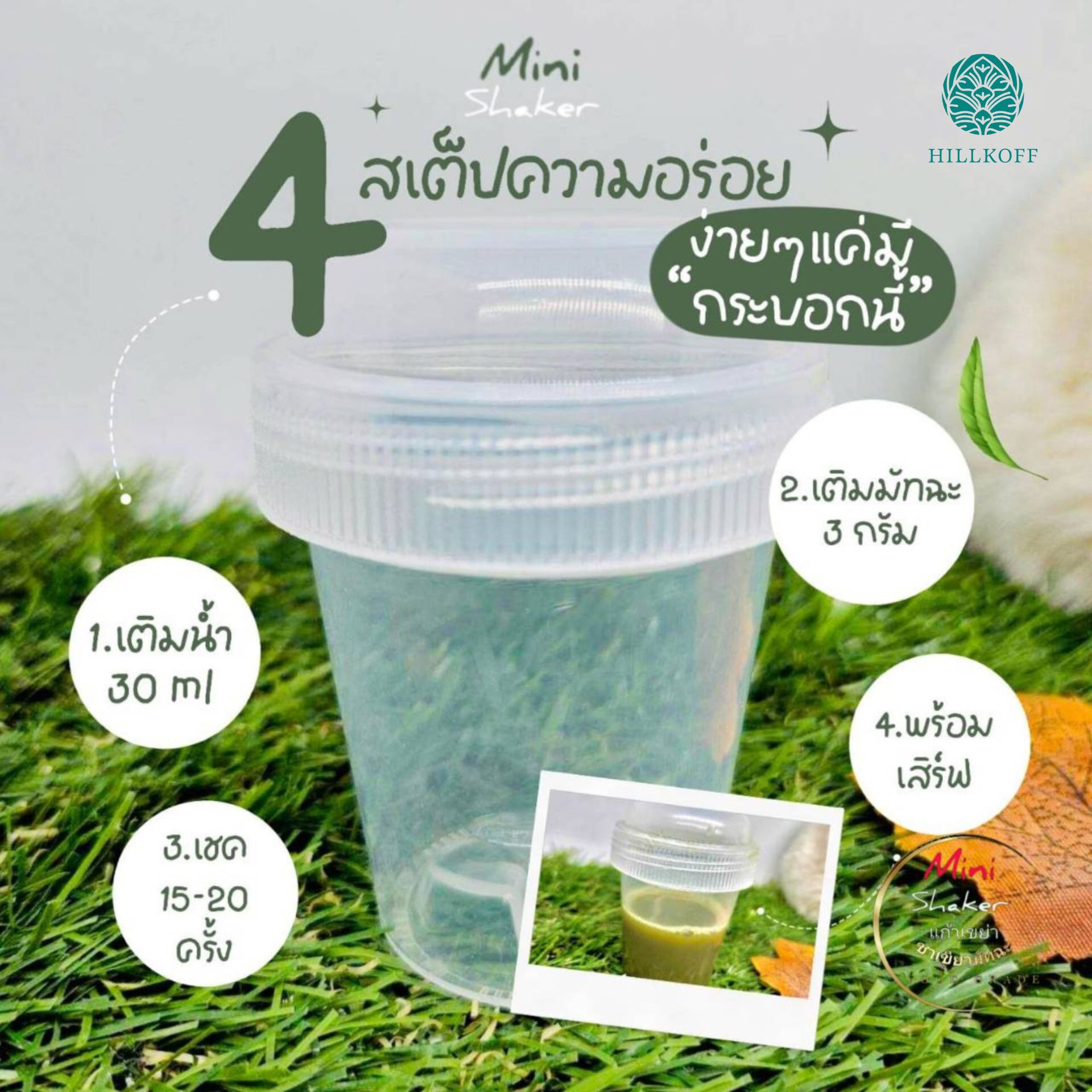 Hillkoff: Matcha Mini Shaker 2 Types Of Tea Opaque/Clear Portable ...