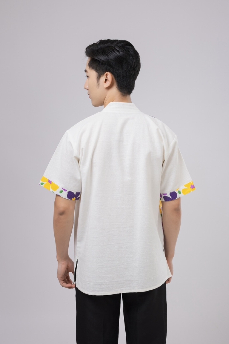 Songkran Shirt Men 5 Buttons (Half Decorated) | Shopee Malaysia