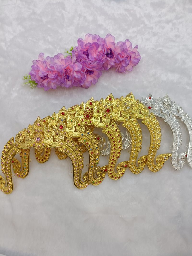 Beautiful Pattern Metal Work Visor To Wear With Thai Dress. | Shopee ...