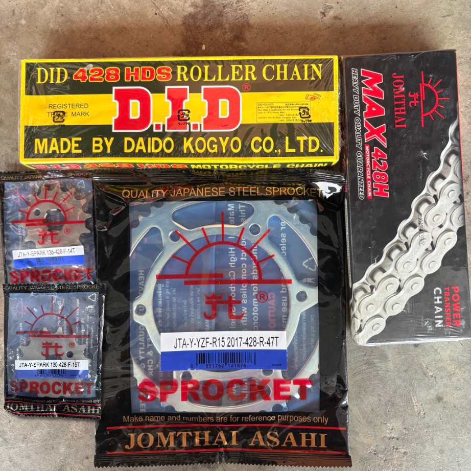 Complete Sprocket Chain Set YAMAHA M-SLAZ NEW Model 2017 Or More/XSR155 ...