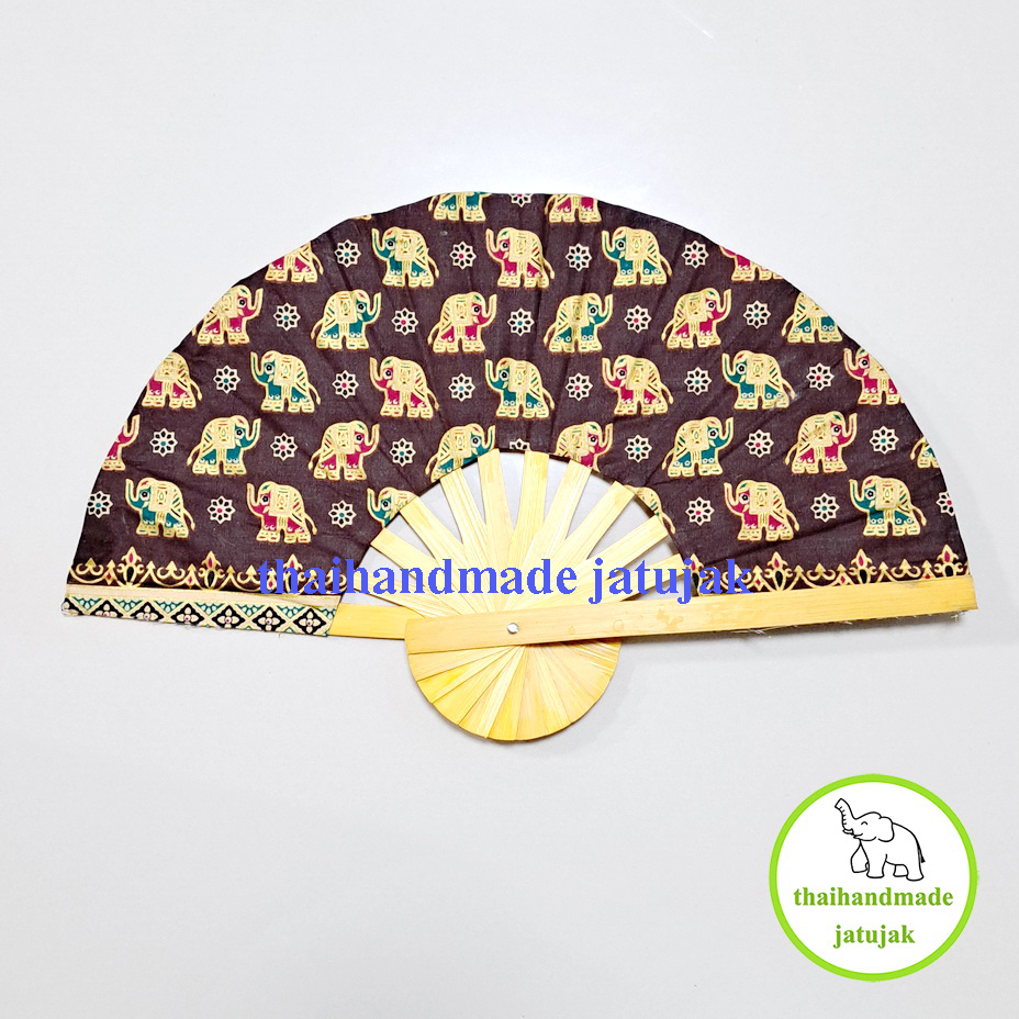 Elephant Fan Beautiful Work Folding Thai 10 Inches | Shopee Malaysia