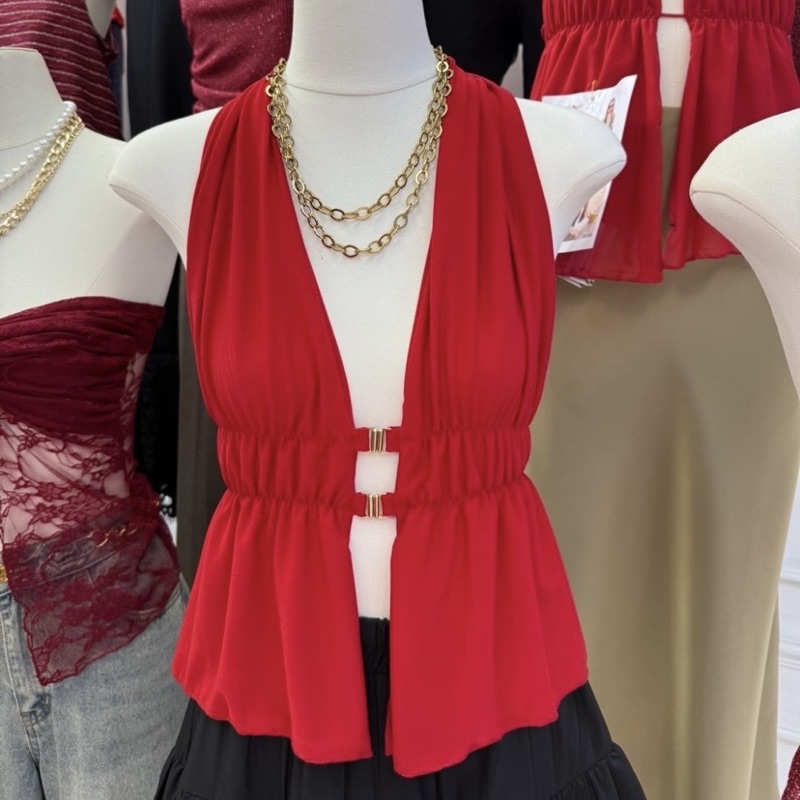 Neckband Decorated With Spare Parts Open Chest Back Tied Set To The Sea ...