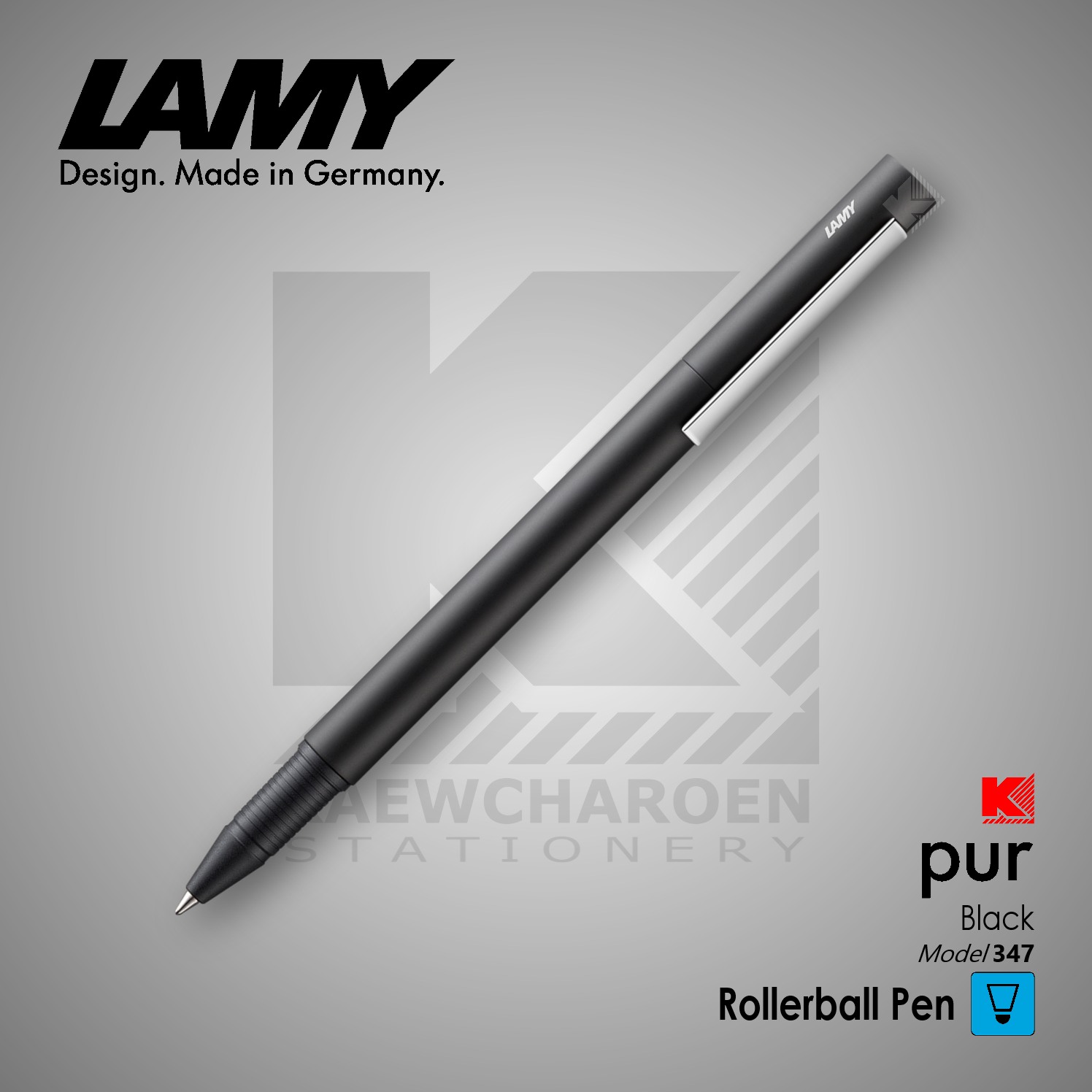 ปากกาโรลเลอร์บอล LAMY Pur Black [Model 347] | Shopee Malaysia