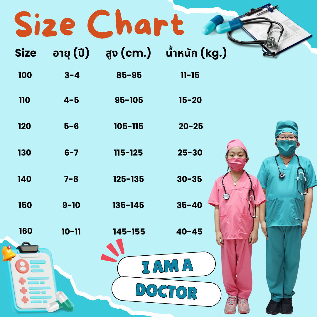 Surgical Doctor Costume Occupational Child Occupation Uniform Cosplay ...