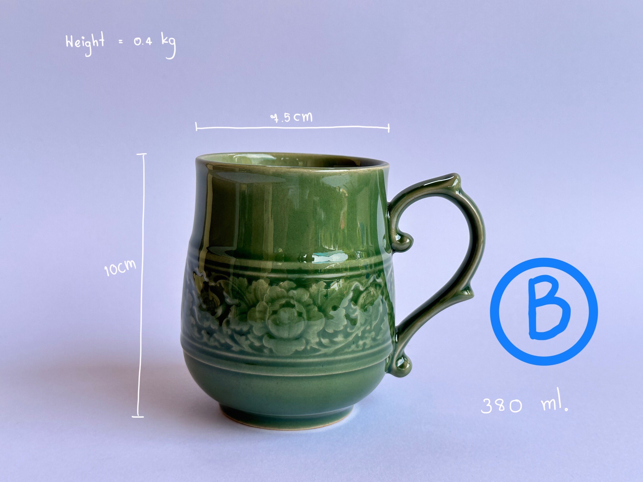 Mug Devi Ceramic Lampang Grade B (ฺ B) High Heat Resistant Product ...