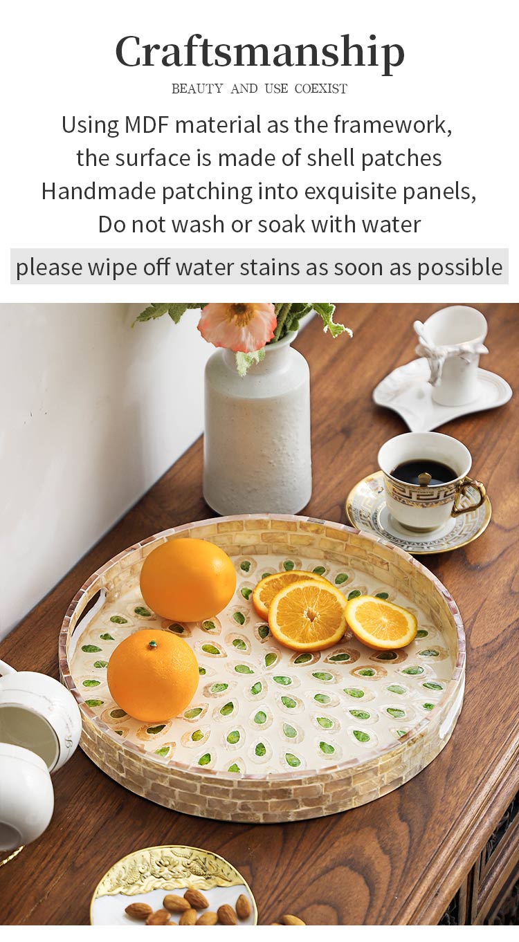 Bread Tray Seashell Round Western Style Short Natural Vietnam Food ...