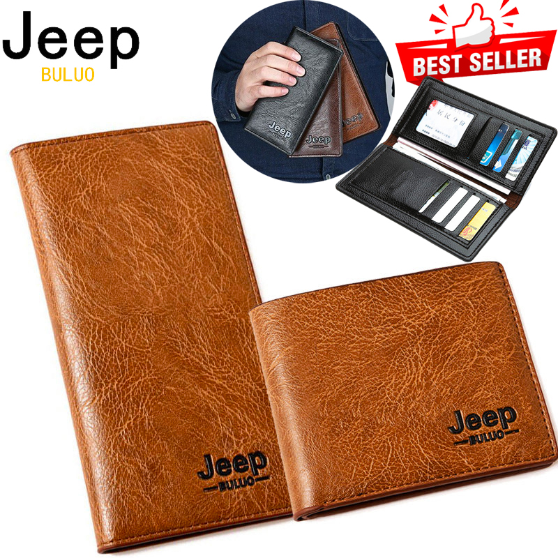 JEEP Buluo Wallet Men's Premium Leather Long Business Bags Bag For Men ...