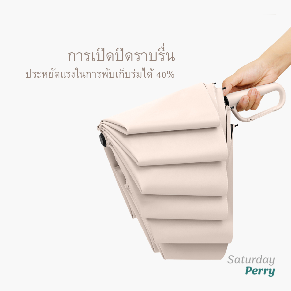[Sat Perry] UV Cut Openable Hook Handle Folding Umbrella Protection ...