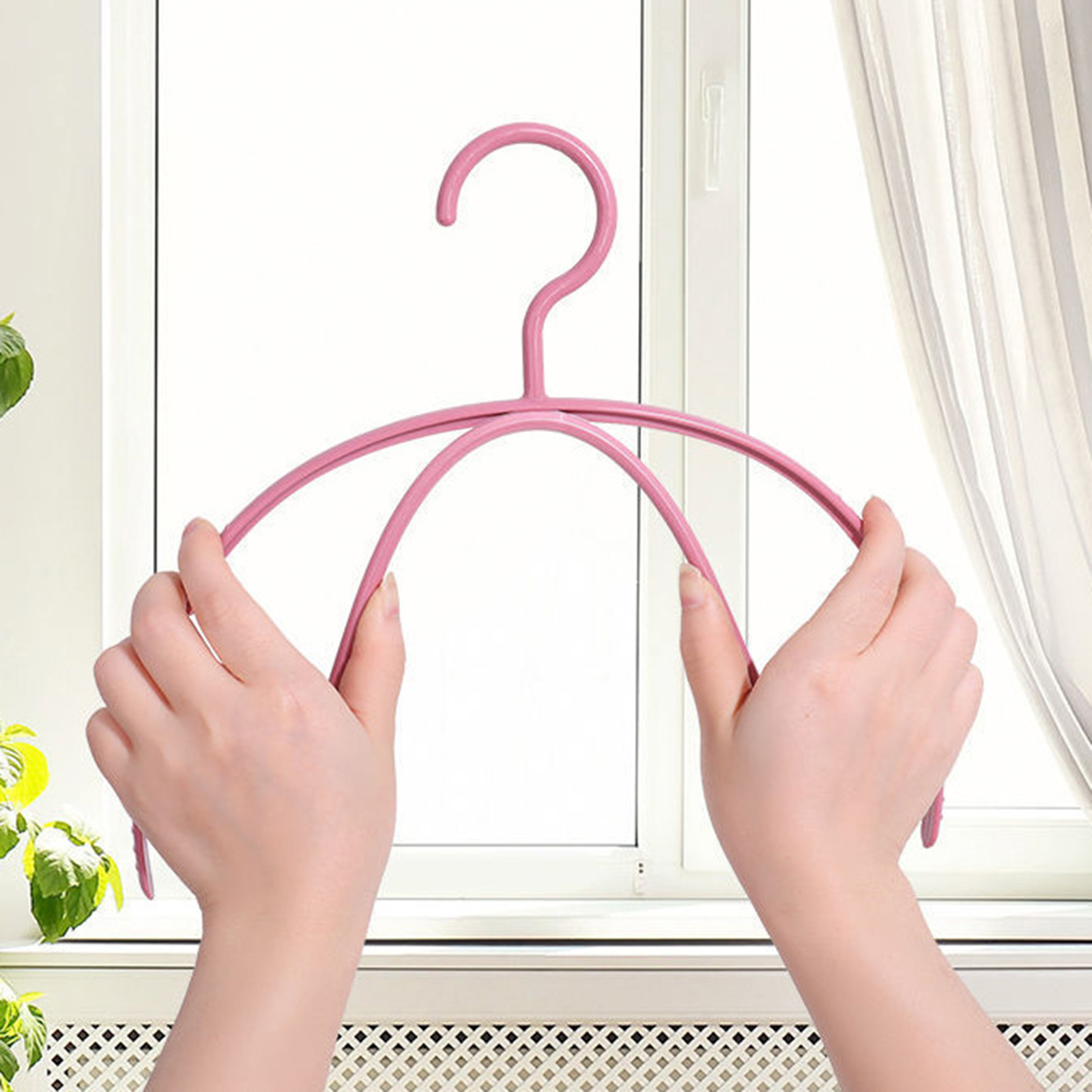 Plastic Clothes Hanger Pastel Colors With Anti-Slip Edges Durable Not ...