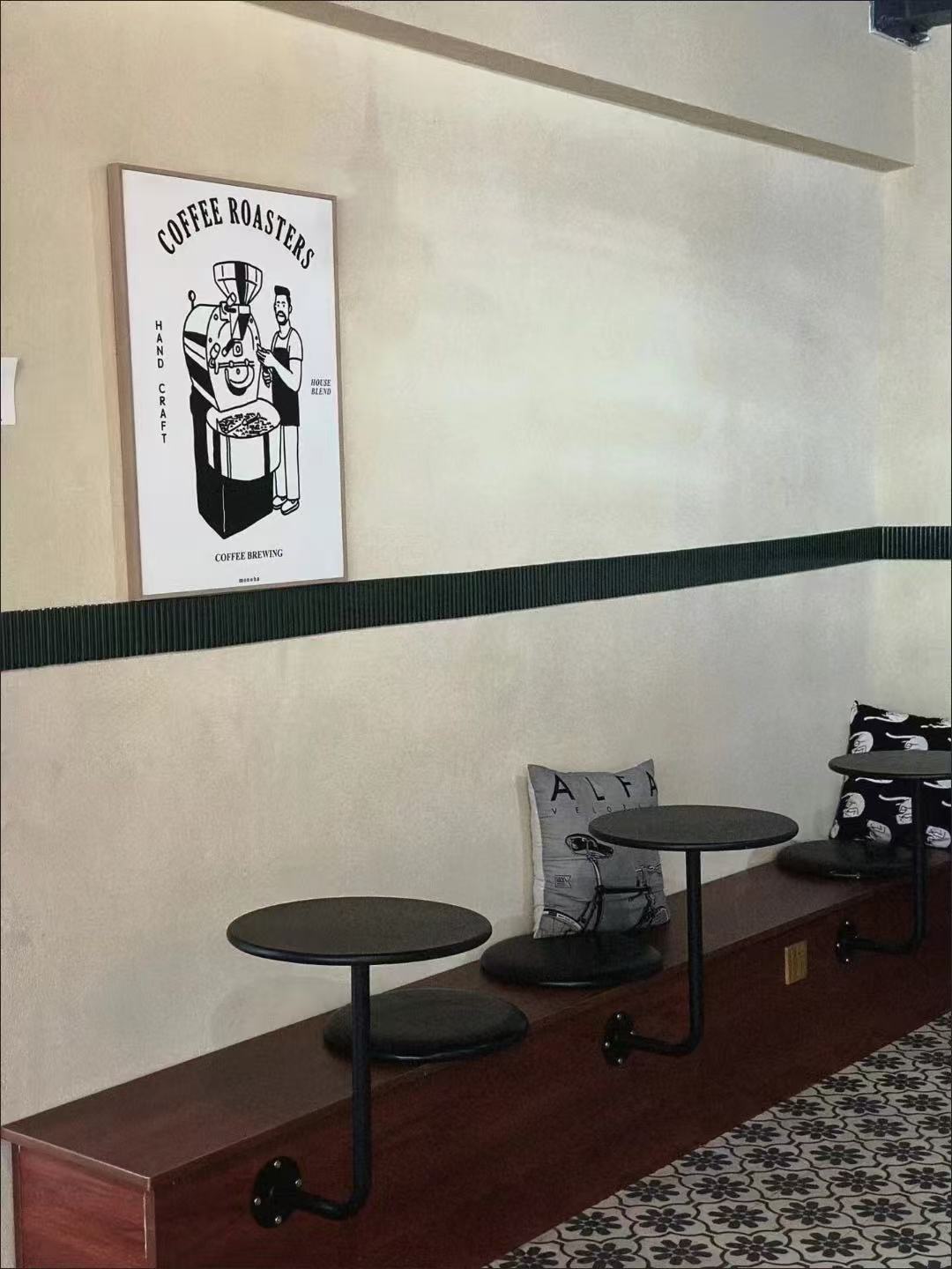 Wall-Mounted Cafe Booth Table Small Round Metal | Shopee Malaysia