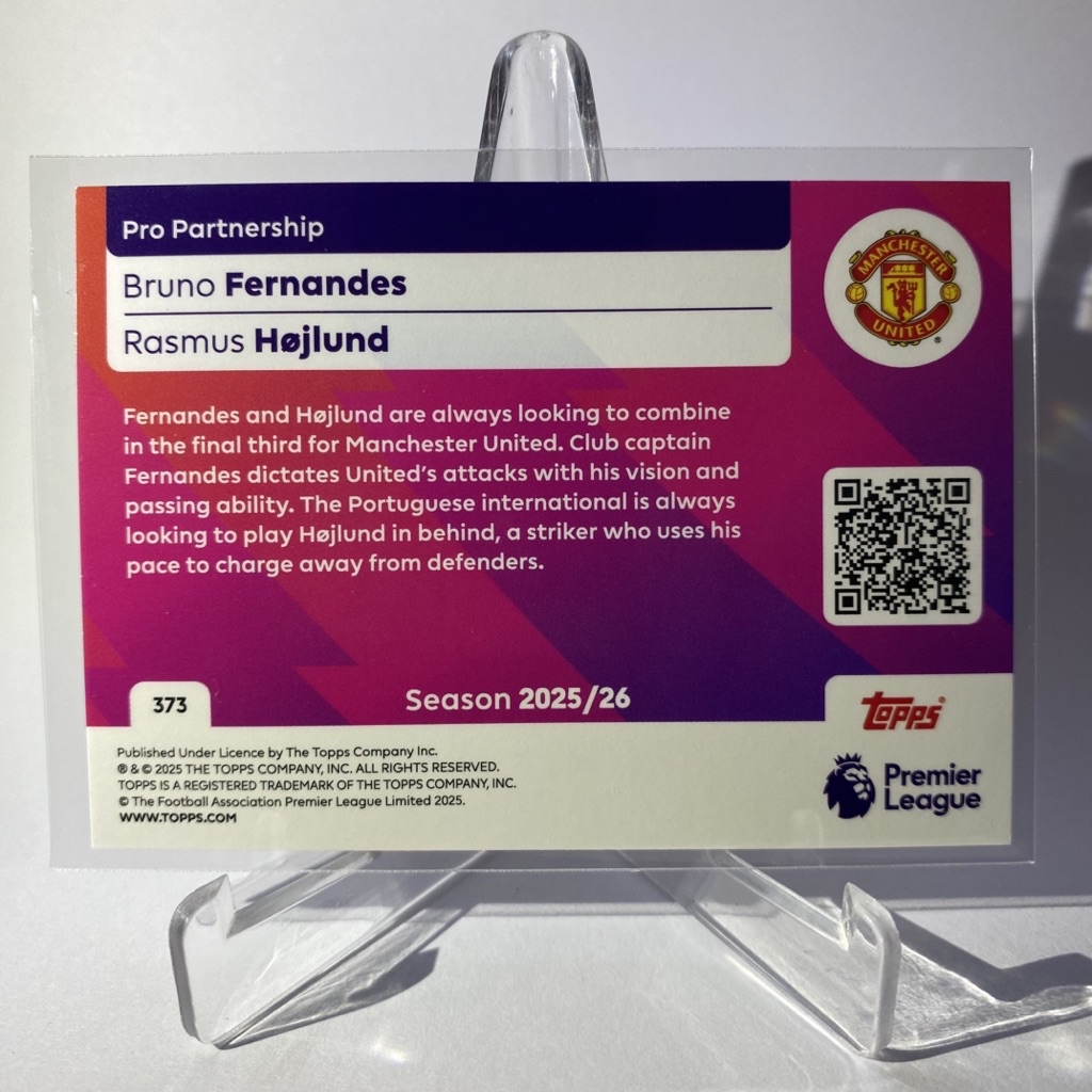 Football Card For Collection BRUNO FERNANDES RASMUS HOJLUND MANCHESTER ...