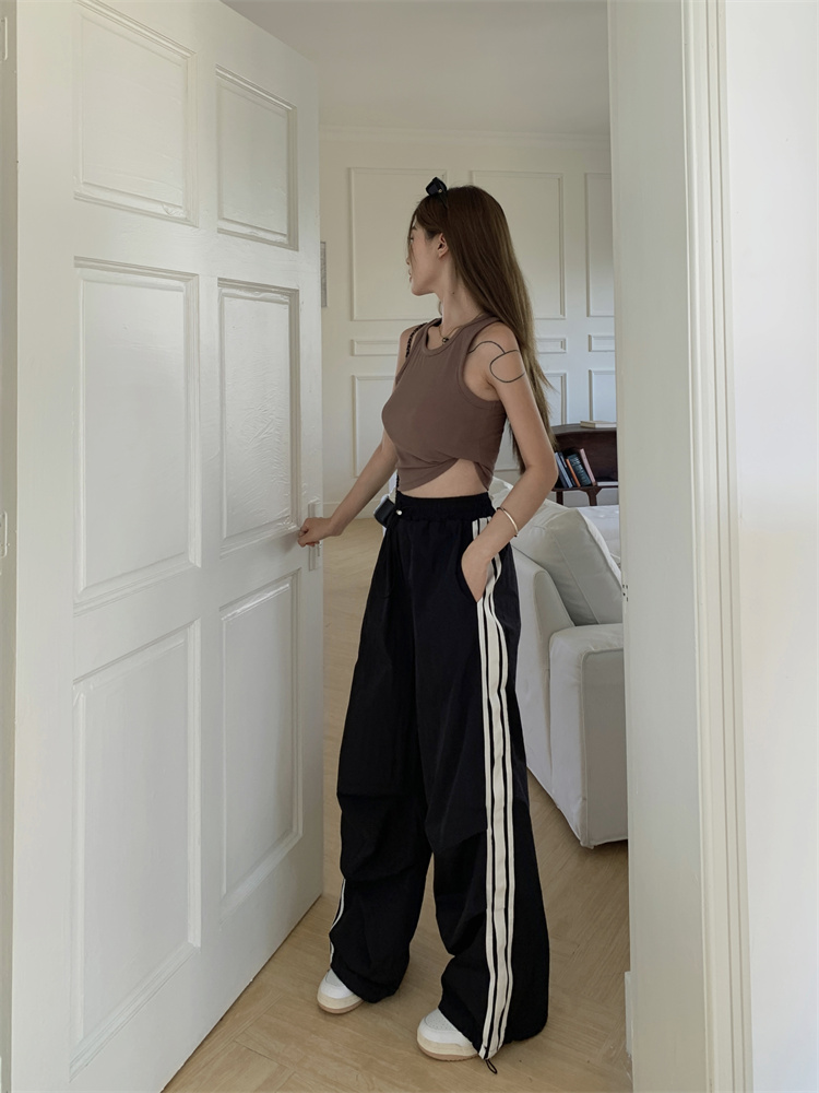 cherryshop American Style Cargo Pants Women's Loose Straight Retro ...