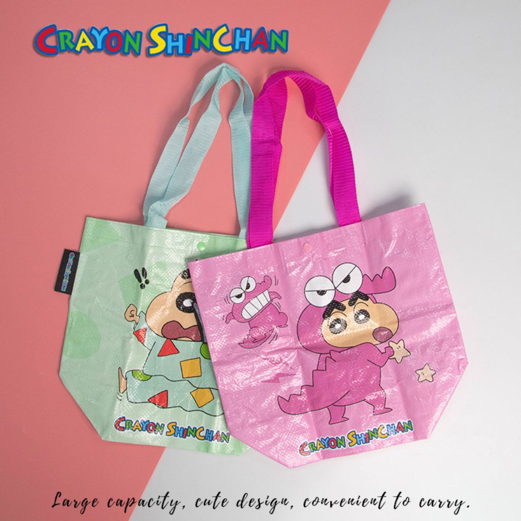 (Authentic) Shopping Bag Waterproof Shoulder Crayon Shin-chan ...