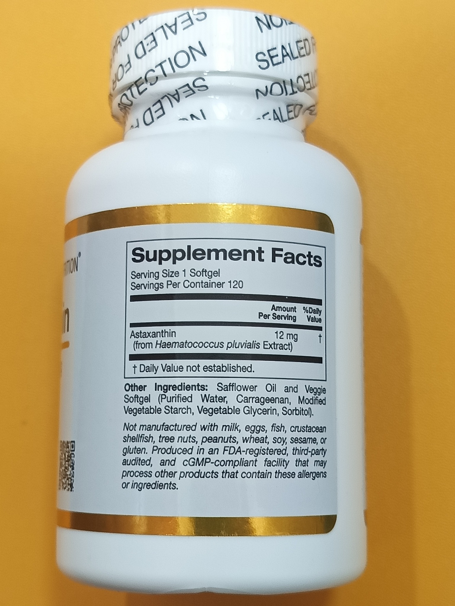 Astaxanthin California Gold Nutrition Astalif Pure Icelandic 12 mg 120 ...