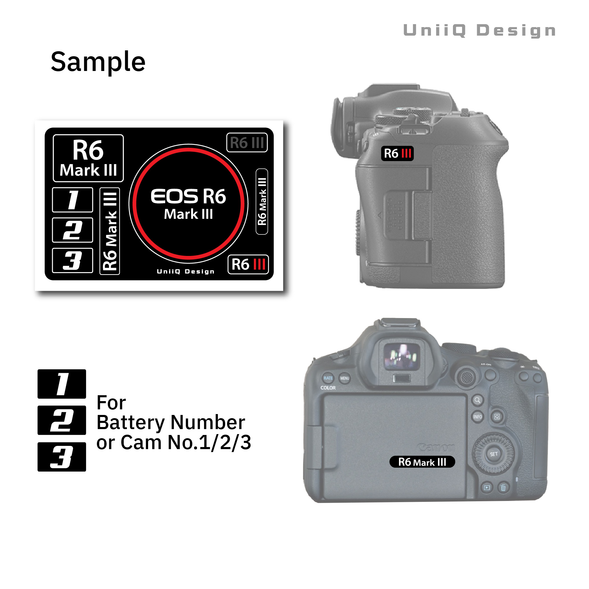 Canon EOS R5 /R6 Camera body cap sticker with model | Shopee Malaysia