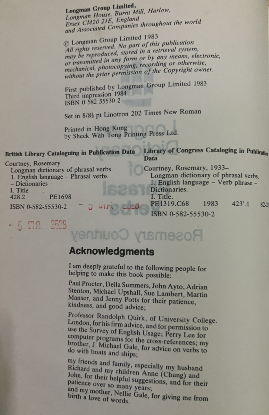 Used Second-Hand Book | Longman dictionary of Phrasal verbs : the ...