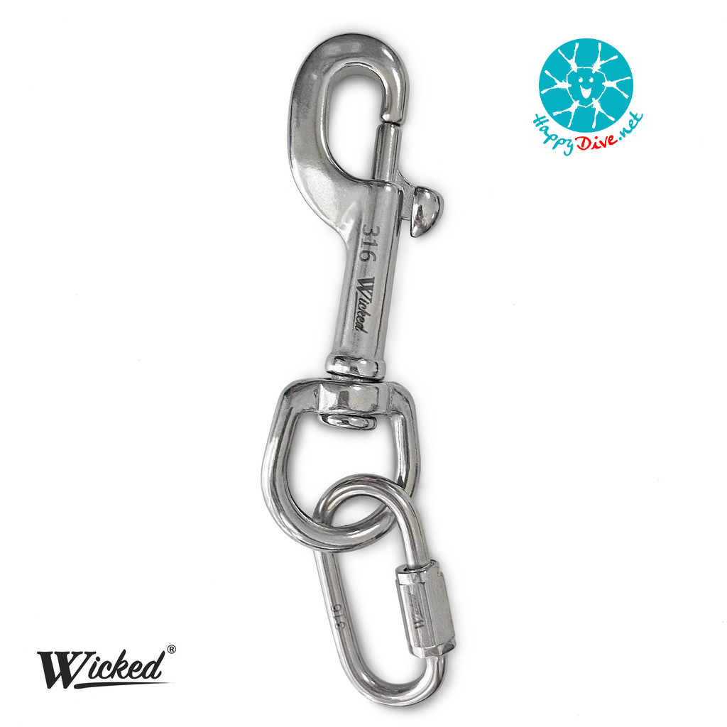 Auxiliary Hook Wicked Snap Swivel Eye Single Bolt Stainless Steel 316 ...