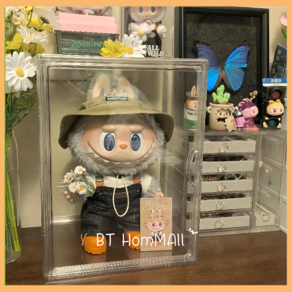 labubu Acrylic Cabinet Storage Box Thick Plastic Bag Transparent Color ...