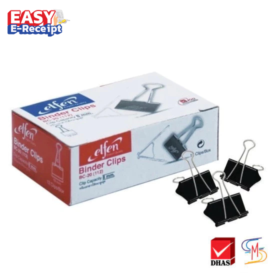 Elfen Paper Clip Black No.112 19 Mm (1 Box) | Shopee Malaysia