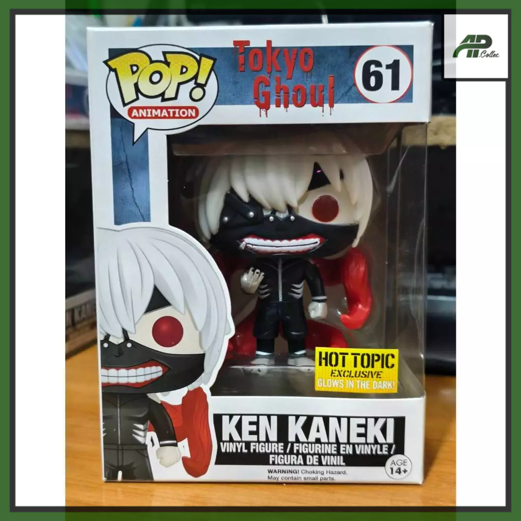 Funko Pop! Tokyo Ghoul-61 Ken Kaneki [HOT TOPIC Exclusive] GLOW Rare ...