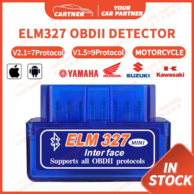 Cartner OBD2 ELM 327 Yamaha Honda Motorcycle Diagnostic Motorbike Cable Cables 3pin 4Pin To ...