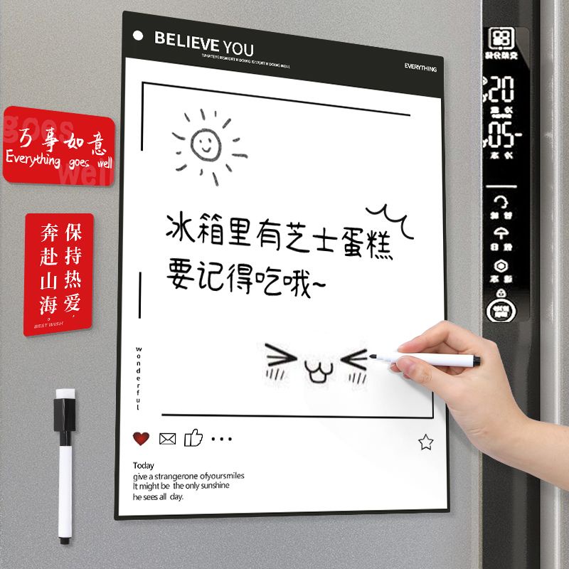 Refrigerator Stickers Message Board Rewritable Magnetic Magnets Freezer ...