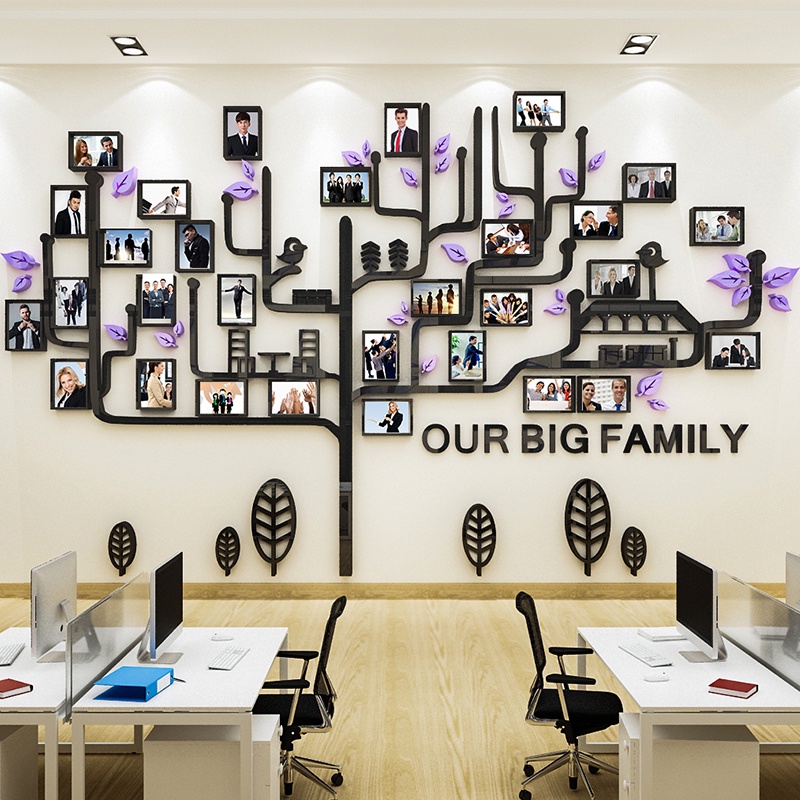 Photo frame tree acrylic 3D wall sticker photo wall decoration painting ...