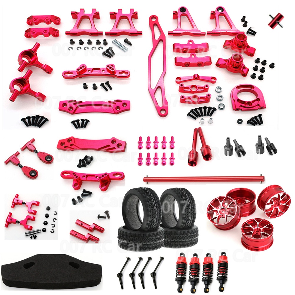 Tamiya TT02 Full Car Upgrade Parts Swing Arm Steering Cup Shock Absorber Mount CVD Wheel Tire ...