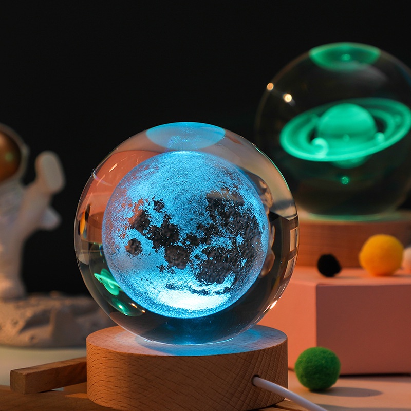 Colorful Creative Starry Sky Luminous Crystal Ball Ornaments Solar ...