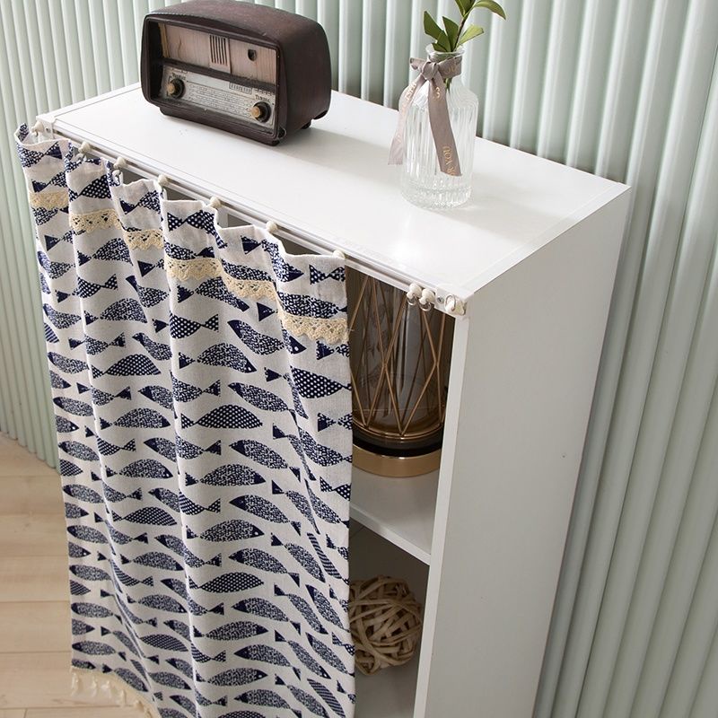 Kitchen curtains Kitchen Cabinet Door Slide Rail Self-Adhesive Curtain ...