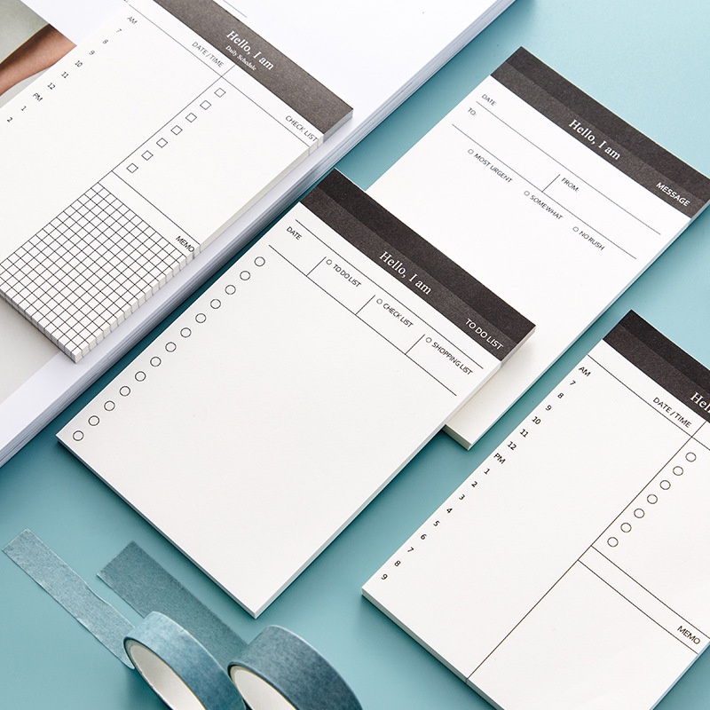 Simple Business Daily Planner Desktop Schedule Notebook Memo Notepad ...