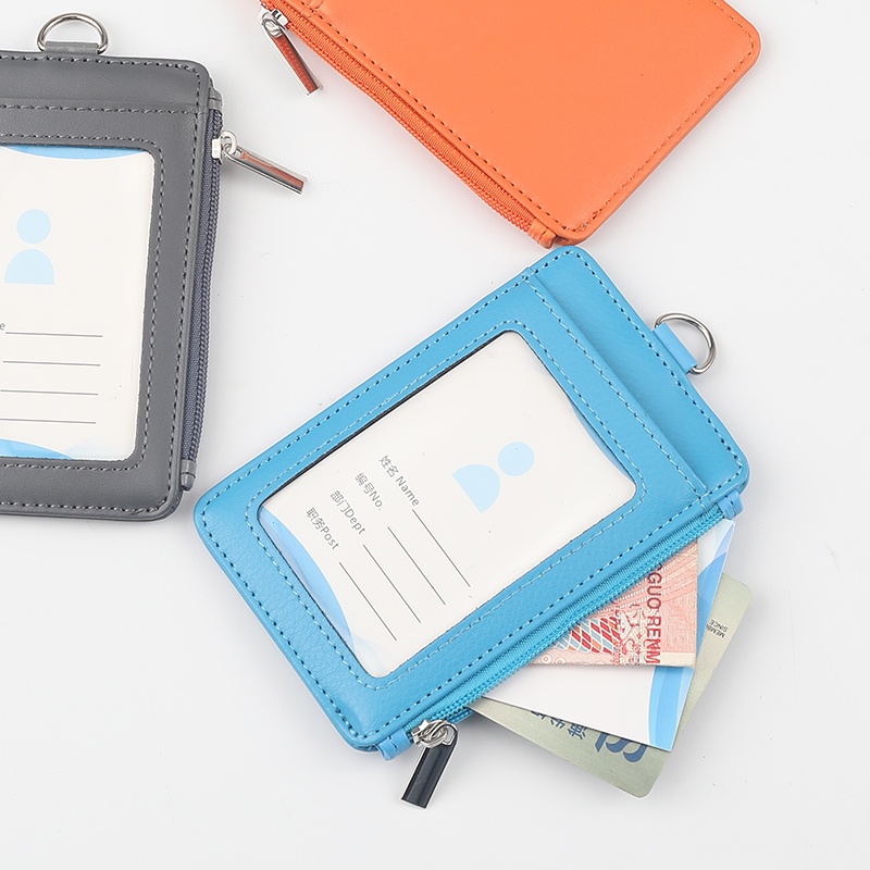 [13 Colors Available] Customizable Id Holder Genuine Leather ...
