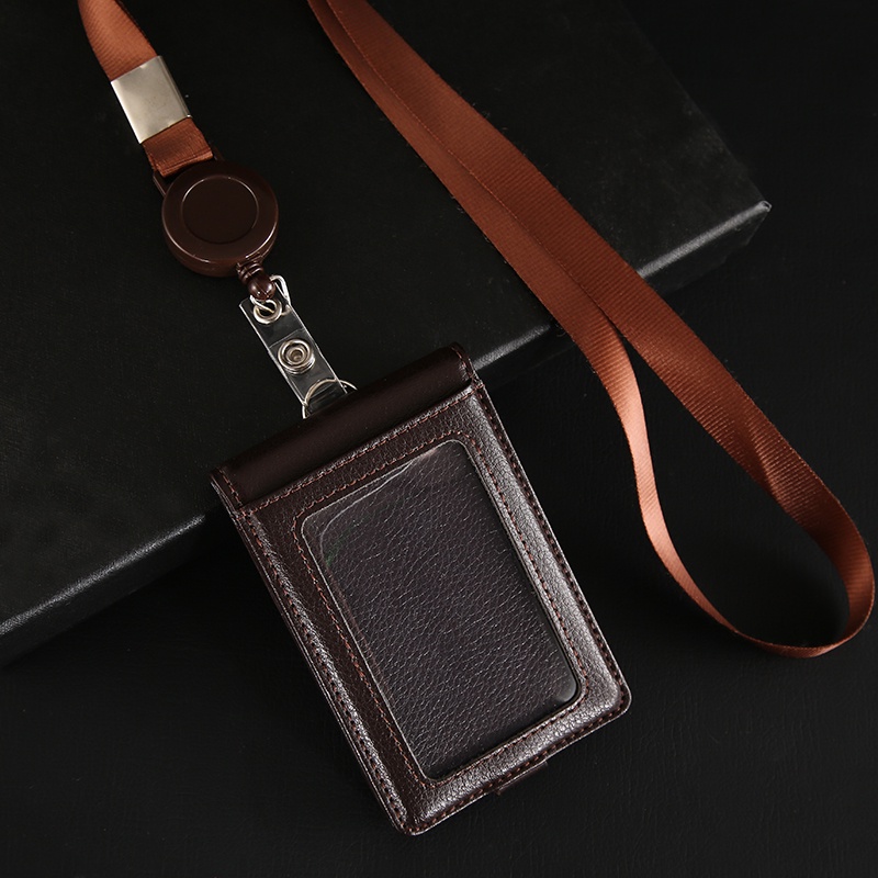 Support Customized Genuine Leather Identification Card ID Holder Work ...